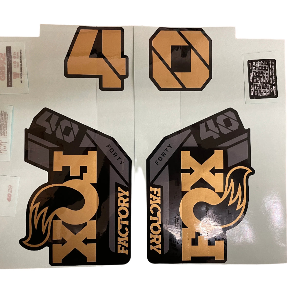 2025/2026+ FOX Gold Decals – ION² Progression Suspension